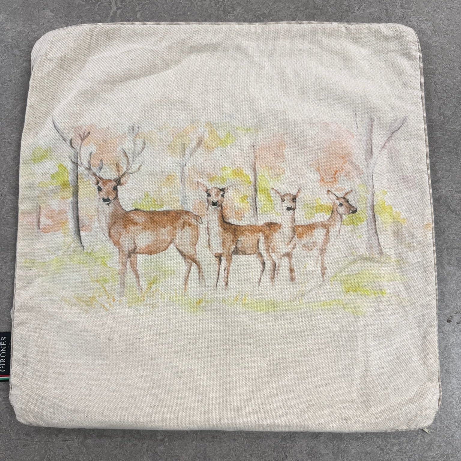 Girones Stag & Deer Cushion Cover 40x40cm – The Curtain Factory Outlet